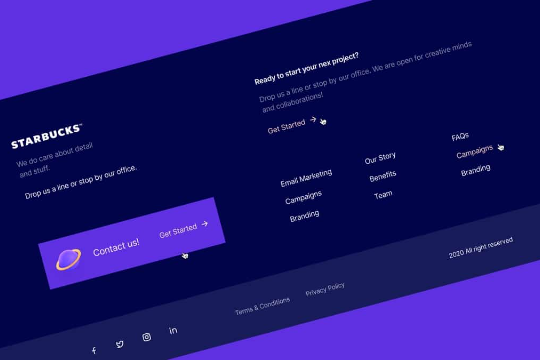 Footer Component - Webflow